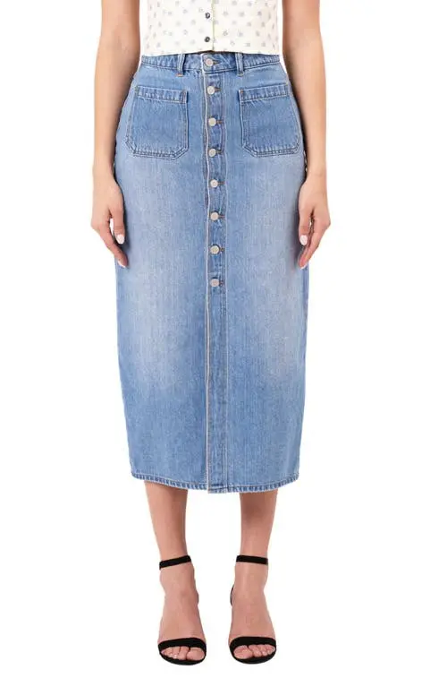 ROLLA’S Midi Denim Skirt - Mid Vintag