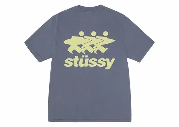 StÜssy Surfwalk Pigment Dyed Tee Shirt - Indigo