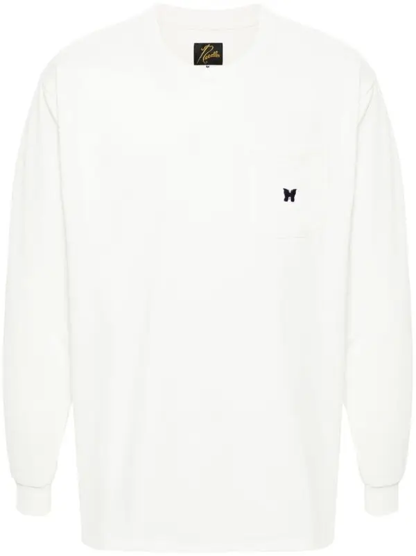 Needles Butterfly-embroidered T-shirt - White