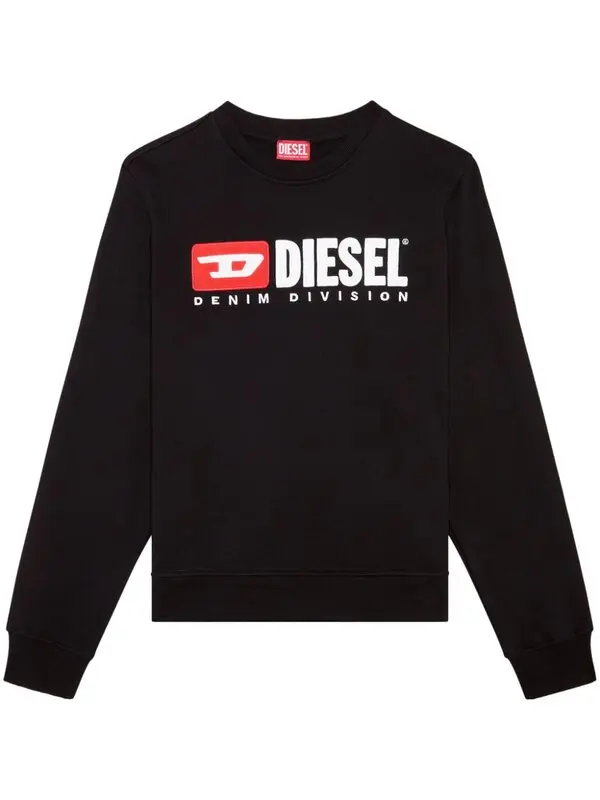 Diesel S-boxt-div Cotton Sweatshirt - Black