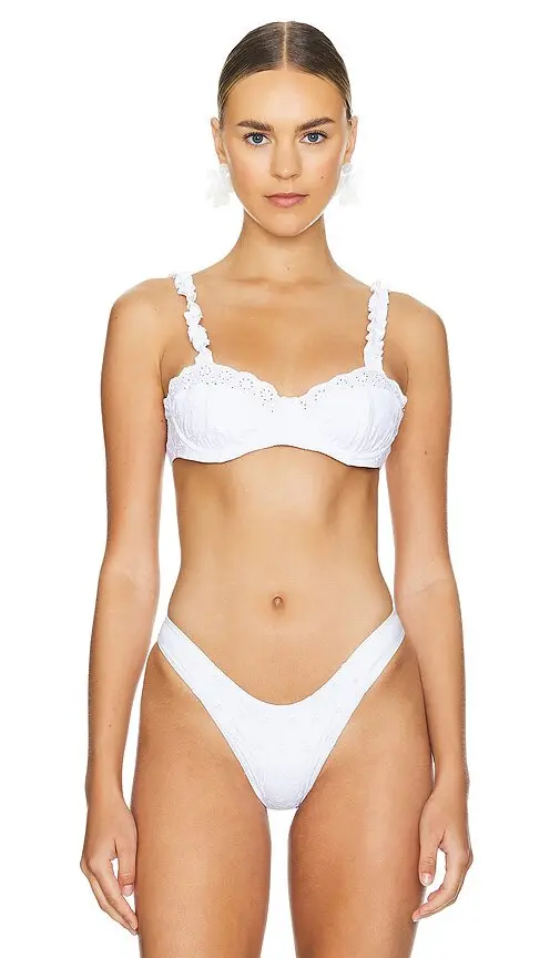 Frankies Bikinis Chapel Eyelet Bikini Top