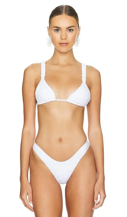 Frankies Bikinis Lumia Eyelet Top