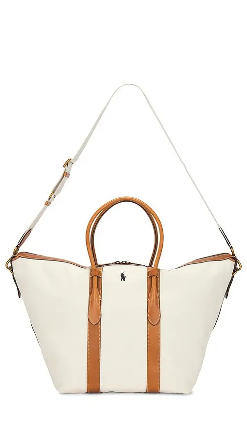 Ralph Lauren Extra Large Tote - Natural & Cuoio