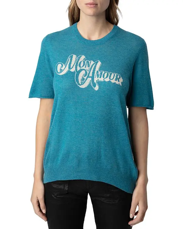 Zadig&Voltaire Ida Mon Amour Short Sleeve Sweater