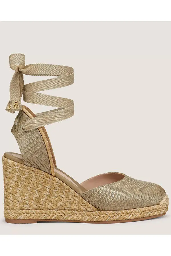 Stuart Weitzman Marguerita Wedge In Natural 40% Off Editorialist