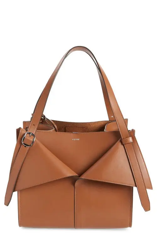 Coperni Small Cabas Belted Shoulder Bag - Brown Camel