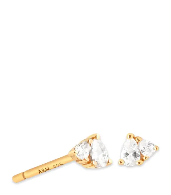 ASTRID & MIYU Pear Cluster Stud Earrings - Gold