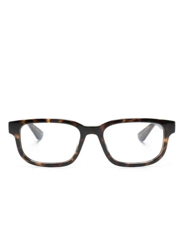 Gucci Tortoiseshell Rectangle-frame Glasses
