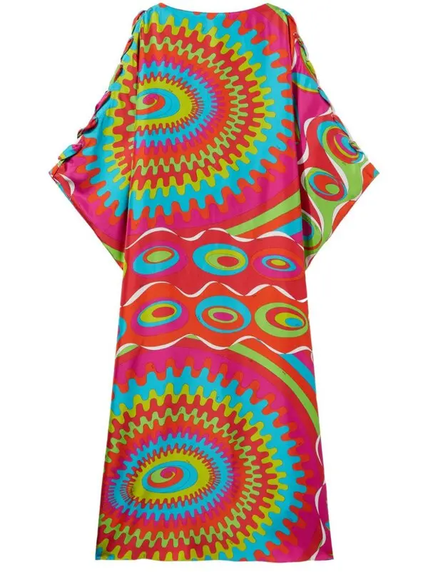 Emilio Pucci Bersaglio-print Silk Kaftan Dress - Pink