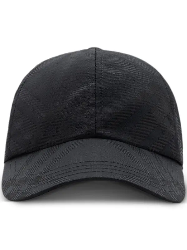 Burberry Checked Baseball Cap - Black