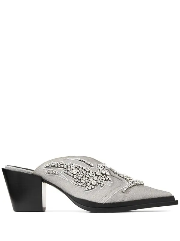 JIMMY CHOO Cece 60mm Glitter Mules