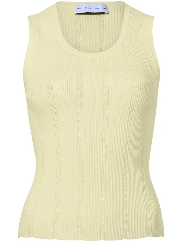 Proenza Schouler White Label Perry Pointelle Rib Knit Top