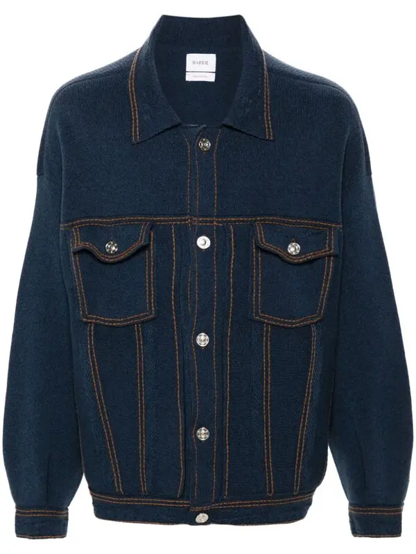BARRIE Oversized Denim Jacket - Blue