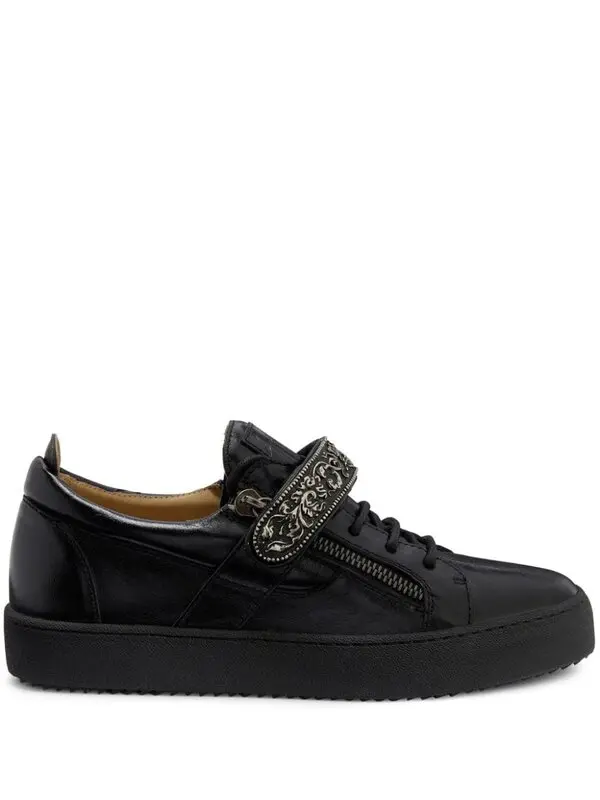 GIUSEPPE ZANOTTI Coby Leather Sneakers - Black