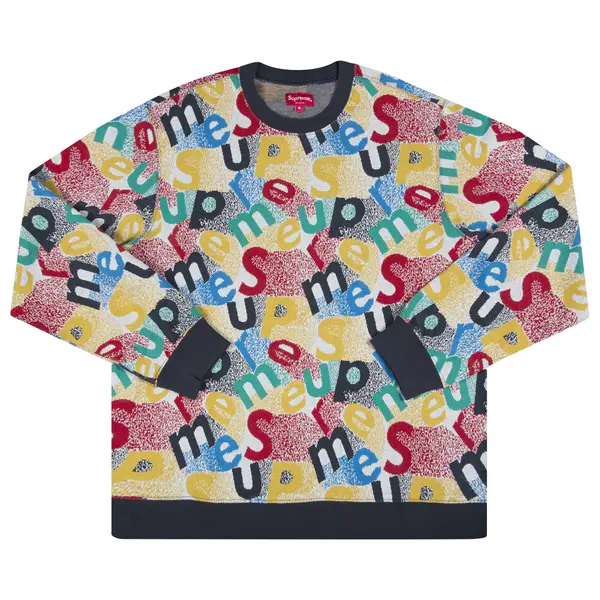 Supreme Scatter Text Crewneck - Blue