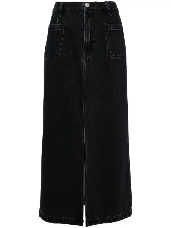 FRAME La Bardot Denim Maxi Skirt