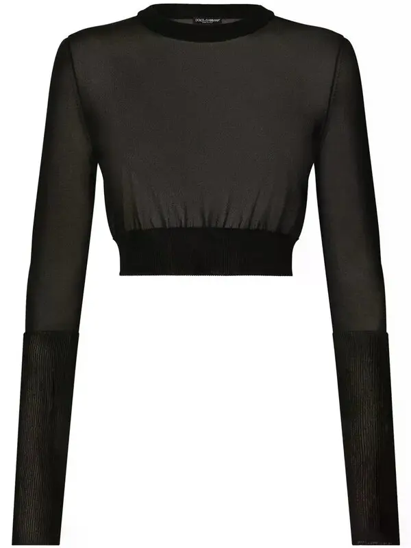 Dolce & Gabbana Semi-sheer Cropped Top
