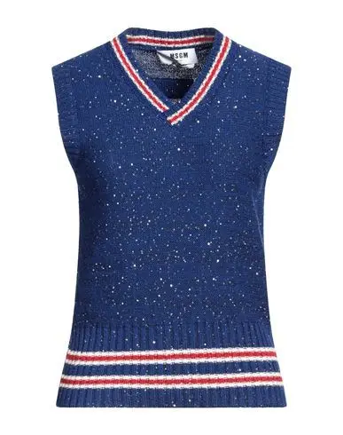 MSGM Sleeveless V-neck Knit Top - Blue