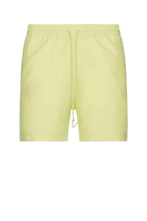 Carhartt Work In Progress Chase Swim Trunks In Black - Arctic Lime & Gold
