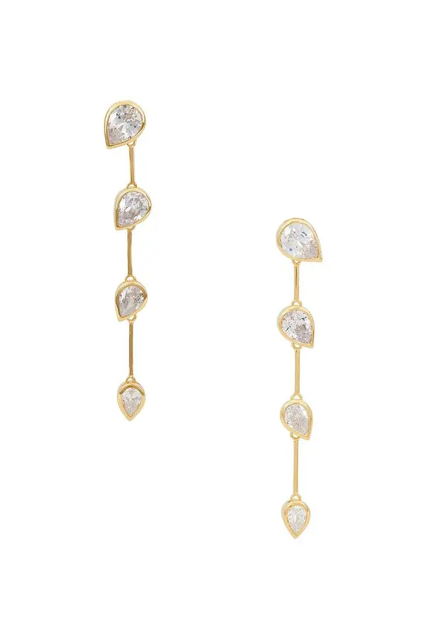 Completedworks 18k Gold Plated & Cubic Zirconia Earring