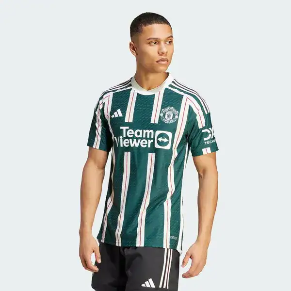 Buy Adidas Manchester United 23/24 Away Authentic Jersey - Green At 70% ...