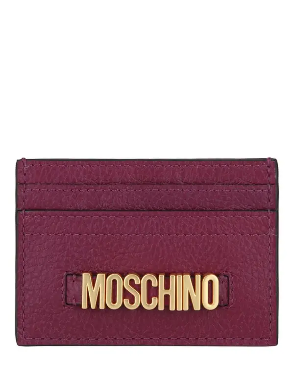 Buy Moschino Belt Logo Leather Card Holder Blue At 38 Off Editorialist