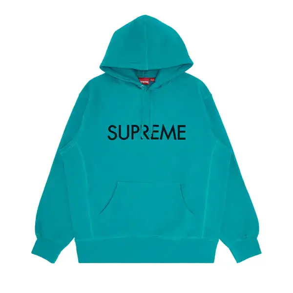Supreme Capital Hooded Sweatshirt - Blue | Editorialist