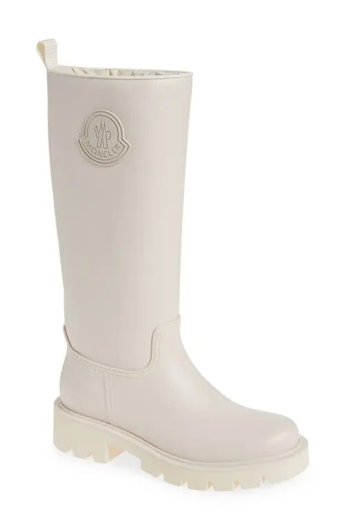 Moncler Kickstream Waterproof Rain Boots - White