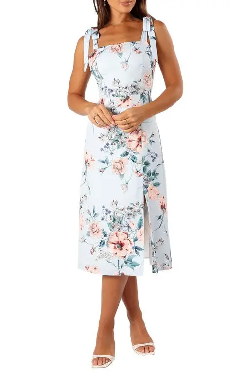 Petal & Pup Laurel Floral Print Midi Dress In Blue Floral - 35% Off |  Editorialist