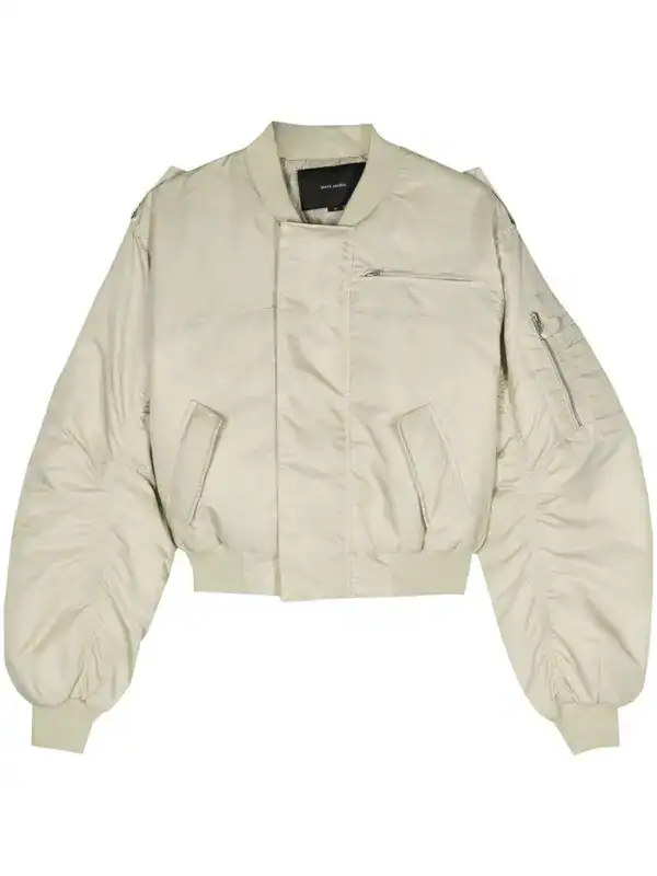 Entire Studios A-2 Padded Bomber Jacket In Neutrals - 74% Off