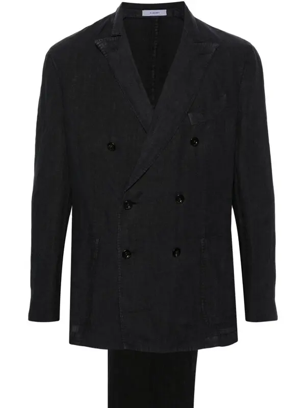 Boglioli Double-breasted Linen Suit