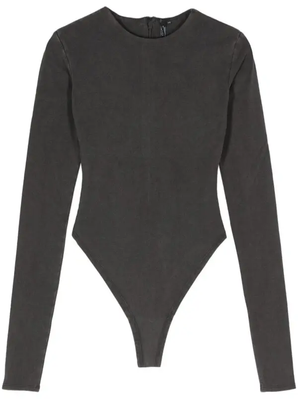 ENTIRE STUDIOS Round-neck Jersey Bodysuit - Black