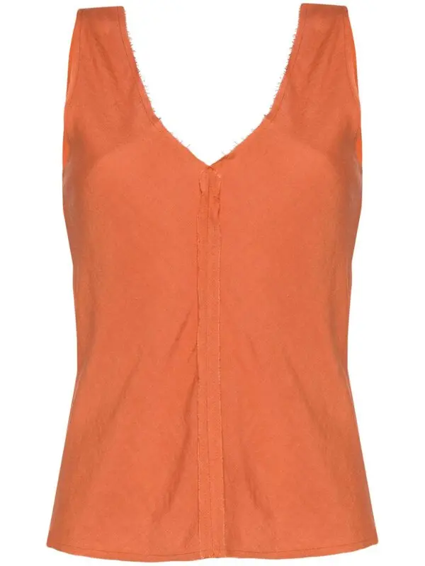 Voz Seam-detailing Top - Orange
