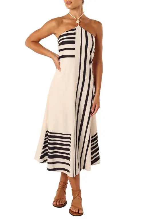PETAL & PUP Deana Stripe Halter Dress