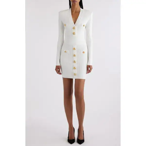 fit and flare sheath dress Anne Klein Seamed Jacquard A-Line Dress main image 0