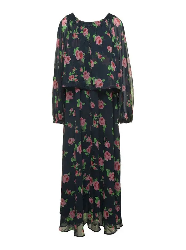 Remain Birger Christensen Rose Print Maxi Dress - Multicolor
