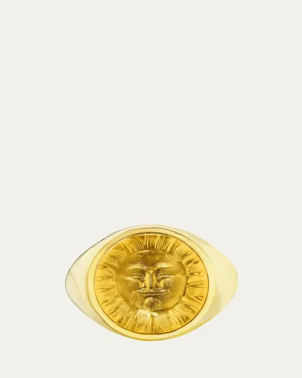 ANTHONY LENT 18k Yellow Gold Sunrise Ring With Citrine And Diamonds