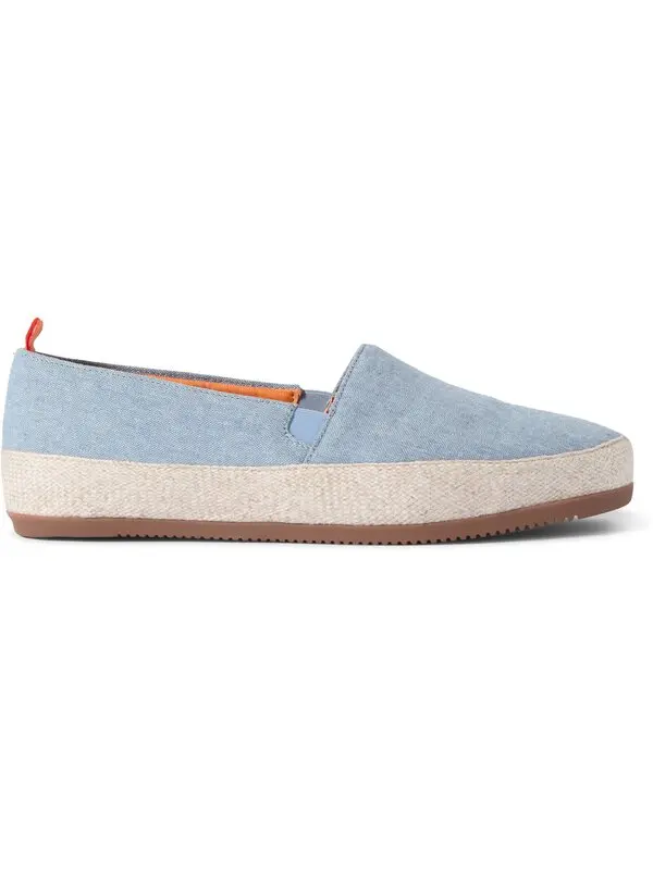 Mulo Linen Espadrilles - Blue