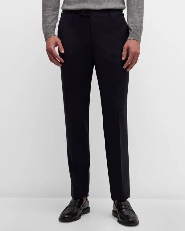 Corneliani Flat-front Wool Trousers