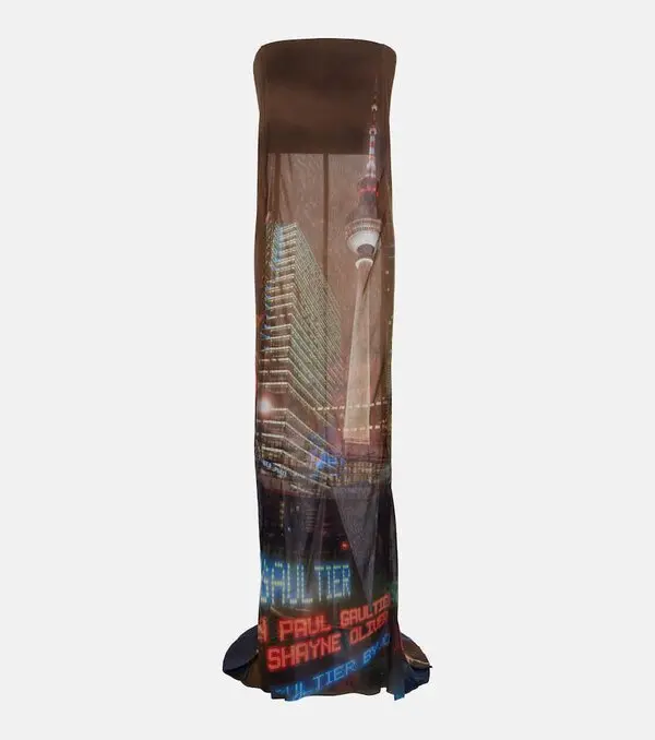 Jean Paul Gaultier X Shayne Oliver Printed Tulle Gown - Multicoloured