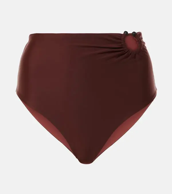 Johanna Ortiz High-rise Bikini Bottoms - Brown