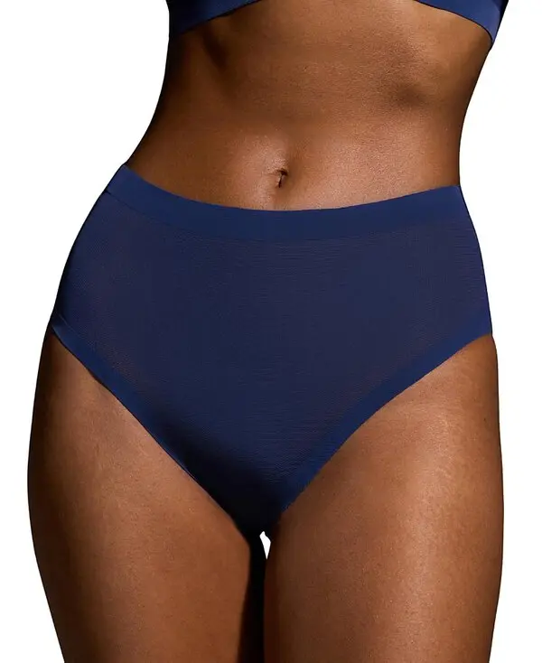EBY Sheer High Cut Highwaisted Brief - Deep Ocean