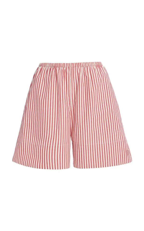 BY MALENE BIRGER Siona Organic Cotton Poplin Shorts - Stripe