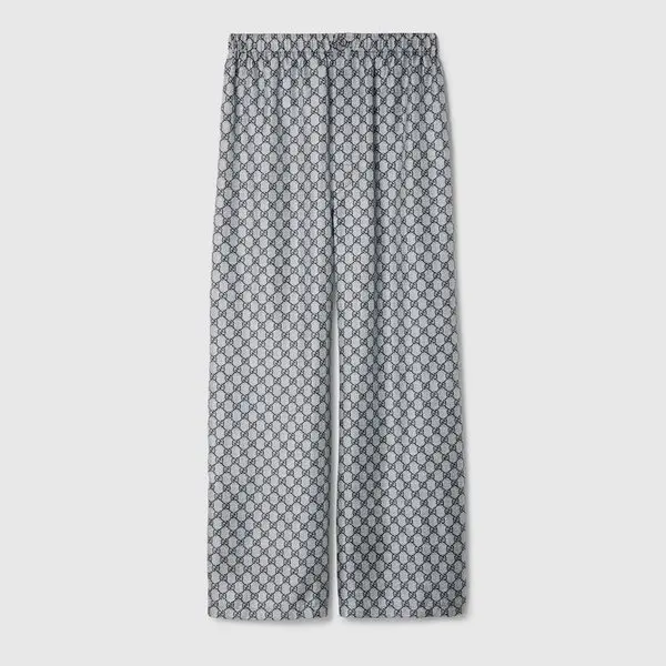 Gucci Gg Silk Twill Pants