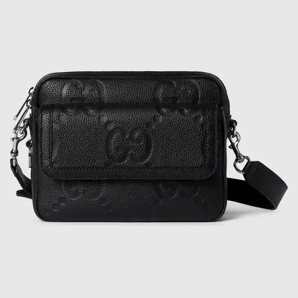 Gucci ボディバッグ ブラック レザー GGパターン GUCCI（グッチ） GUCCI GG柄 ウエストバッグ ボディバッグ ショルダー