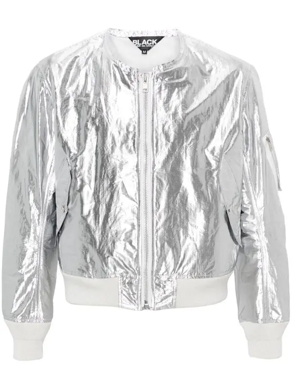 BLACK COMME DES GARÇONS Metallic-finish Bomber Jacket