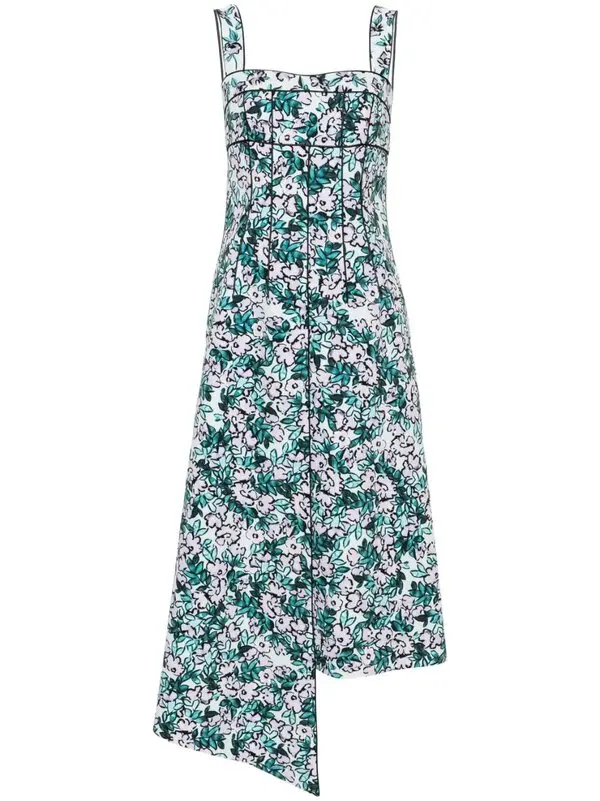 Huishan Zhang Carson Floral-print Midi Dress