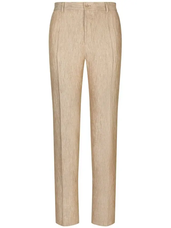Dolce & Gabbana Tapered Linen Trousers