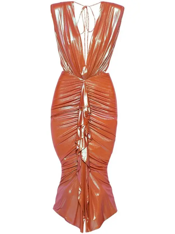 Alexandre Vauthier Draped Dress - Orange