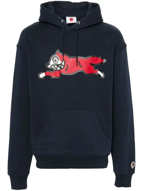 ICECREAM Running Dog Popover Cotton Hoodie - Blue